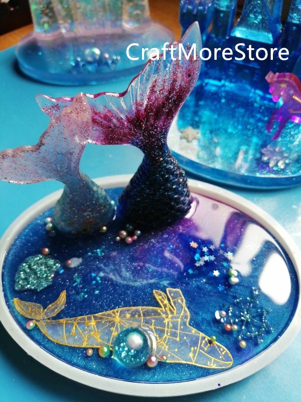 Mermaid Fish Tail Shape Resin Mold Pendant Silicone Mold for | Etsy