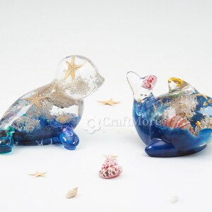 Cute 3D Dolphin Resin Molds-seal Silicone Mold for Resin Craft-dolphin ...