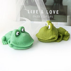 Cute Crocodile Silicone Mold-3d Frog Candle Mold-scented Candle Mold-diffuser Stone Plaster ...