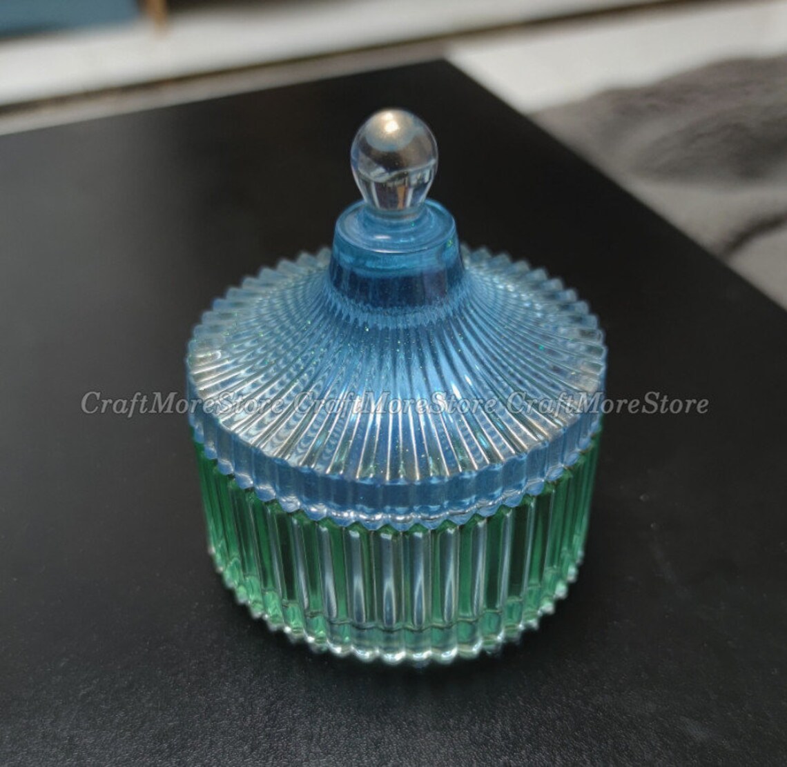 Silicone Box Mold-jewelry Box Resin Molds-creative Large Round Striped ...