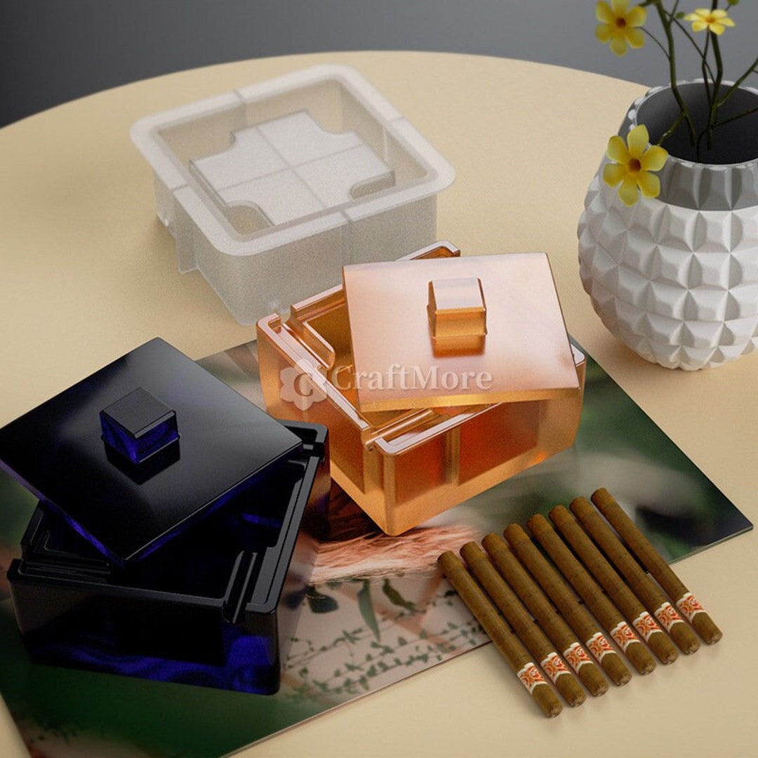 Square Silicone Ashtray Mold-nordic Style Ashtray Resin Mold-simple ...