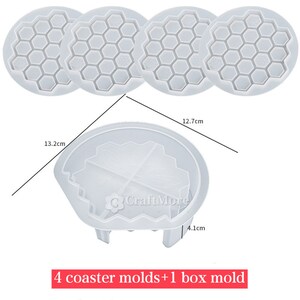 Honeycomb Coaster Resin Molds-silicone Coaster Mold-creative Beehive ...