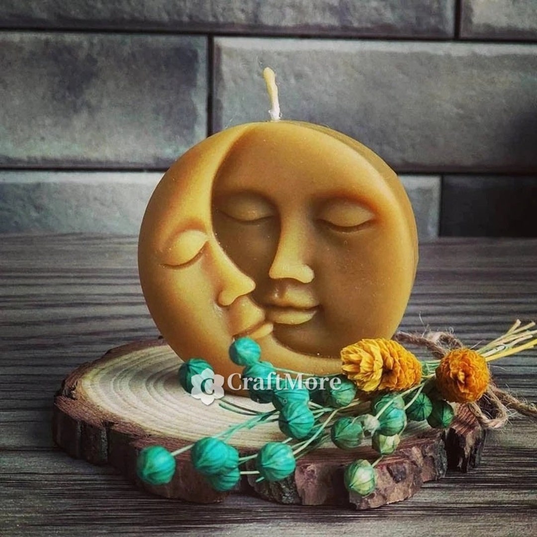 Creative Sun and Moon Candle Mold-silicone Candle Mold-beeswax Candle ...