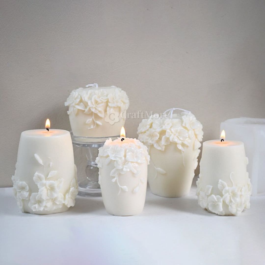 Flower Vine Silicone Candle Mold-flower Pillar Candle Mold-silicone ...