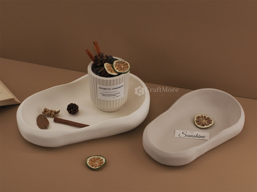 Irregular Oval Storage Tray Silicone Mold-candle Tray Concrete Mold ...
