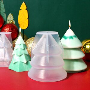 Christmas Tree Candle Mold Snowman Silicone Mold Christmas Decoration ...