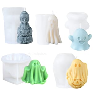 Halloween Ghost Silicone Mold-cute Ghost Candle Mold-scented Candle ...