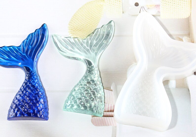 Mermaid Fish tail shape Resin mold Pendant Silicone Mold for | Etsy