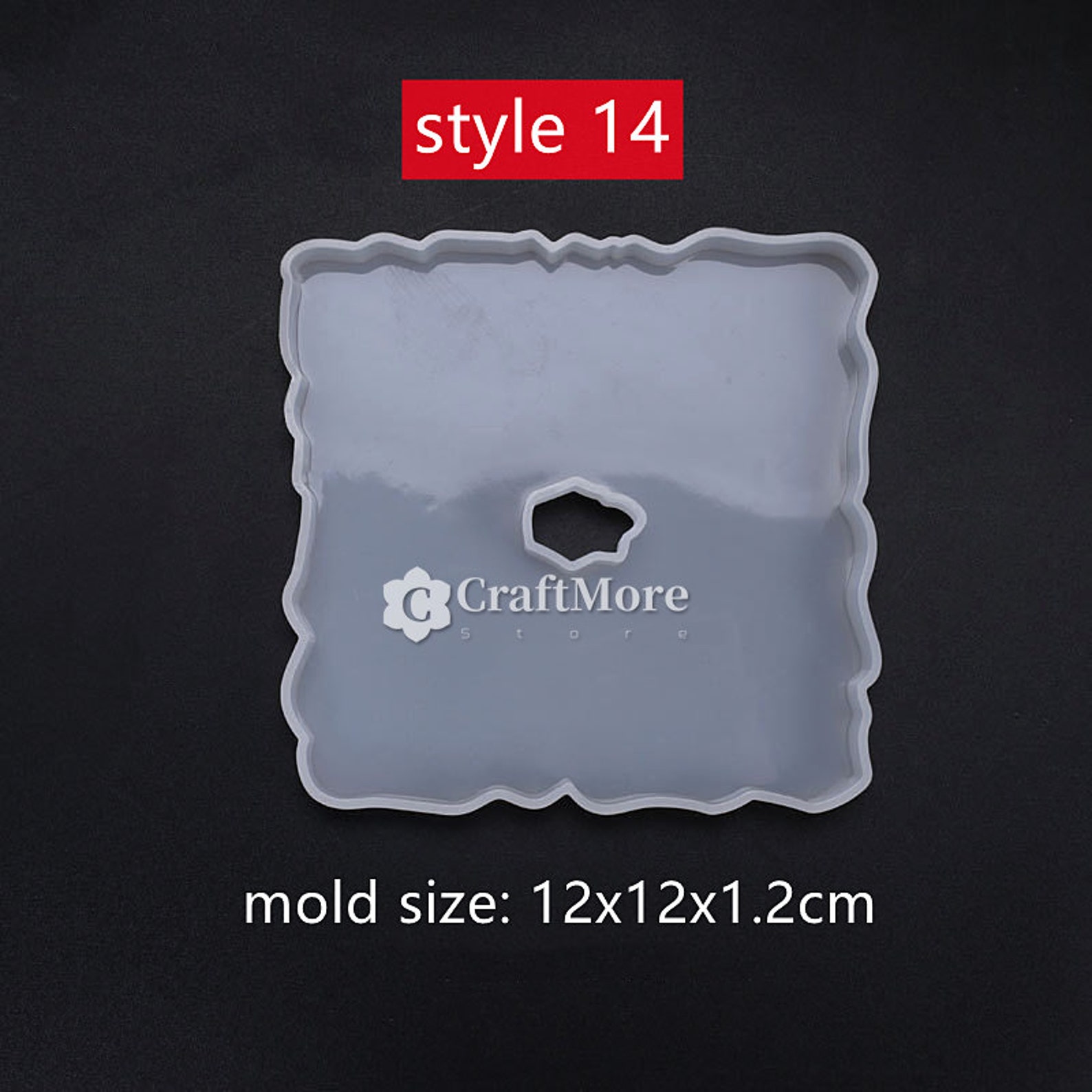 Irregular Round Coaster Silicone Mold-irregular Tray Resin Molds-6 ...