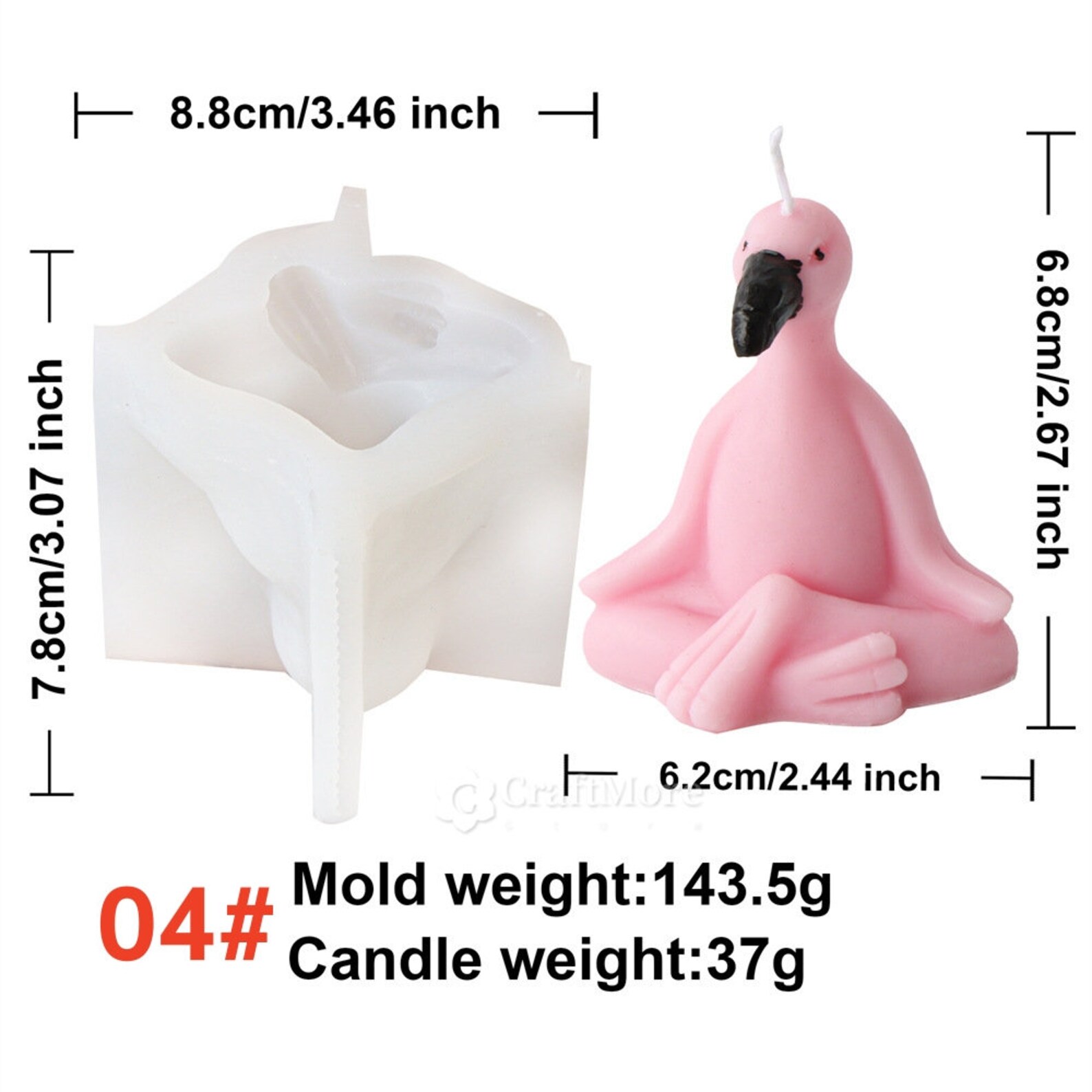5 Styles Flamingo Silicone Molds-meditating Flamingo Candle Mold ...
