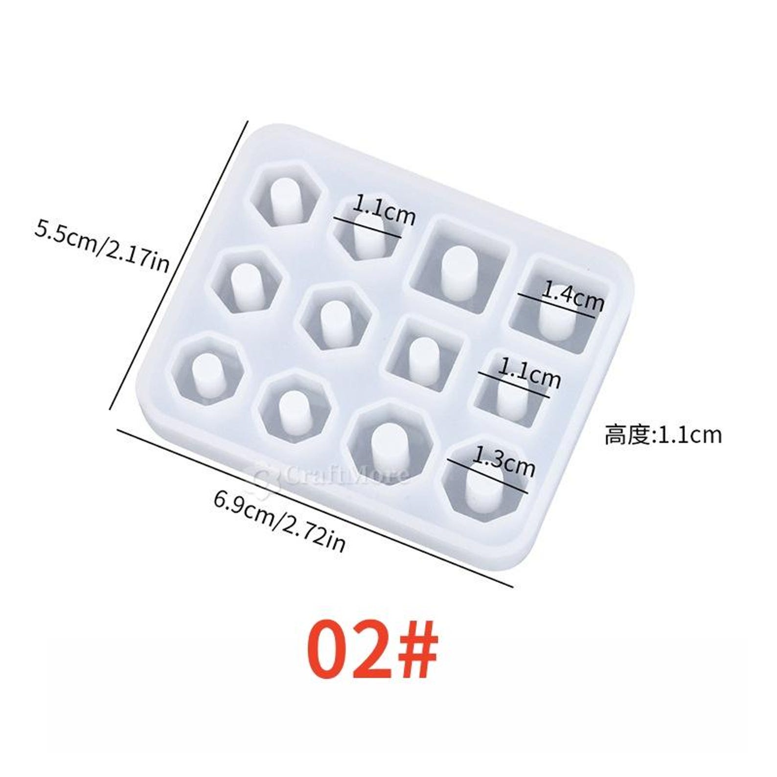 10mm to 18mm Silicone Beads Mold-round/square Beads Resin Mold-bracelet ...