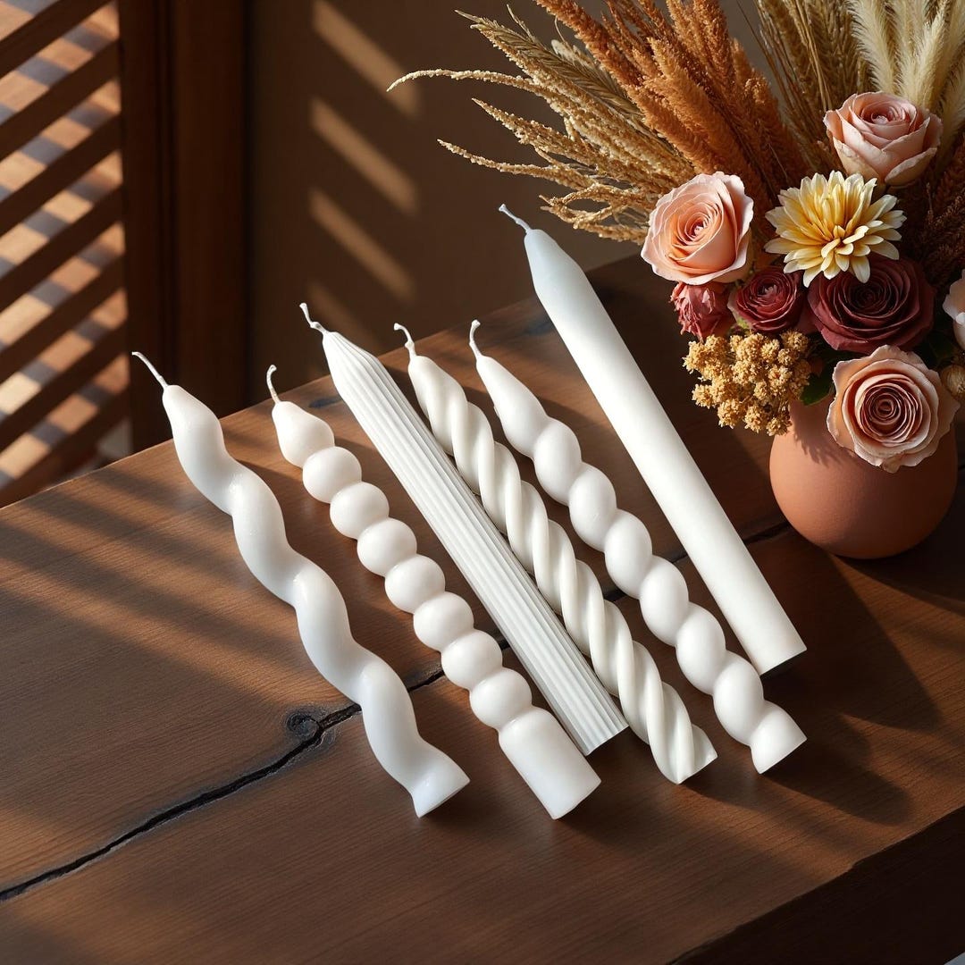 Spiral Taper Candle Silicone Molds-twisted Long Candle Mold-scented ...