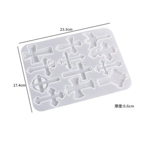 Cross Pendant Resin Mold-silicone Cross Mold-epoxy Resin Cross Keychain ...