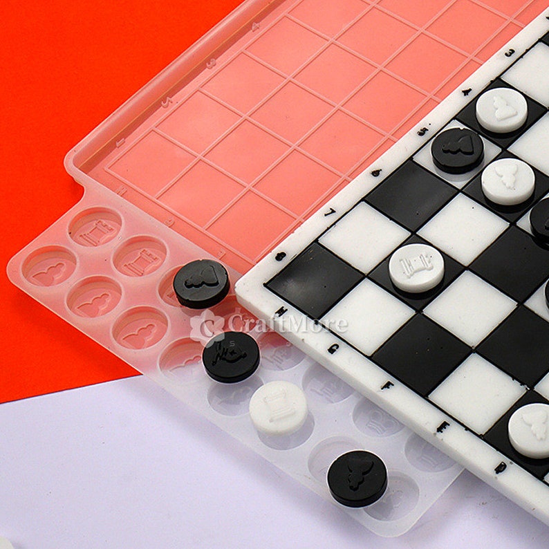 Silicone Chess Mold-simple Chess Resin Mold-chess Board - Etsy