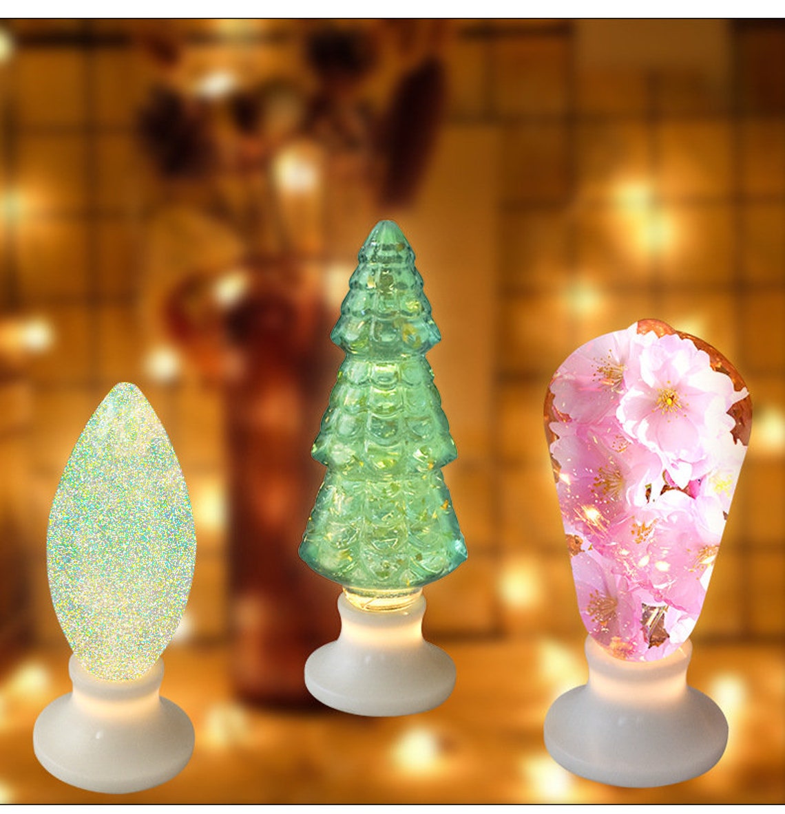 Christmas Light Bulb Silicone Mold-creative Night Light Resin Mold ...
