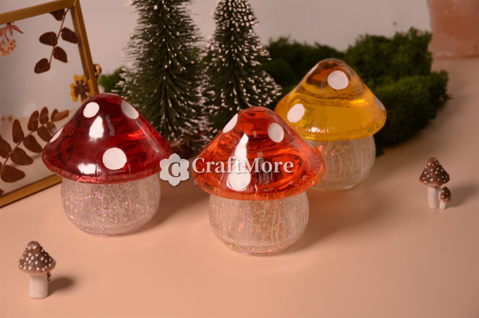 Mushroom Storage Box Resin Mold-jewelry Trinket Box - Etsy