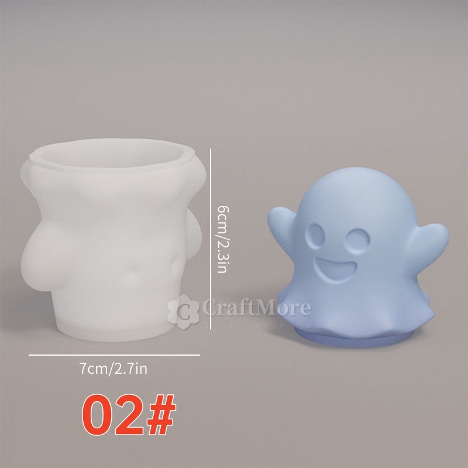 Halloween Ghost Silicone Mold-cute Ghost Candle Mold-pumpkin Ghost ...