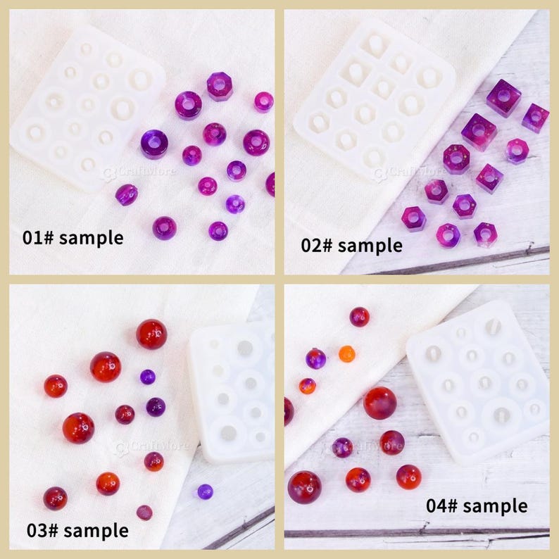 10mm to 18mm Silicone Beads Mold-round/square Beads Resin Mold-bracelet ...