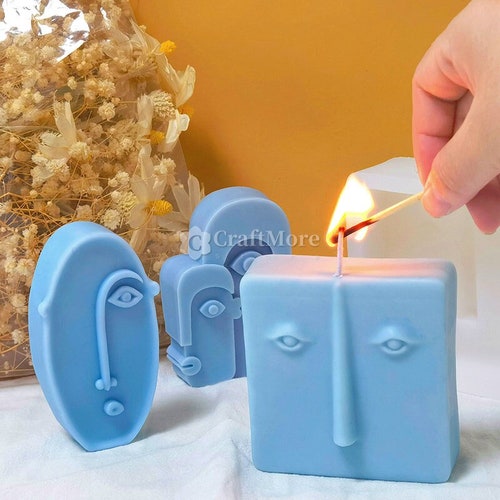 Abstract Face Candle Silicone Mold-scented Candle Mold-pillar - Etsy