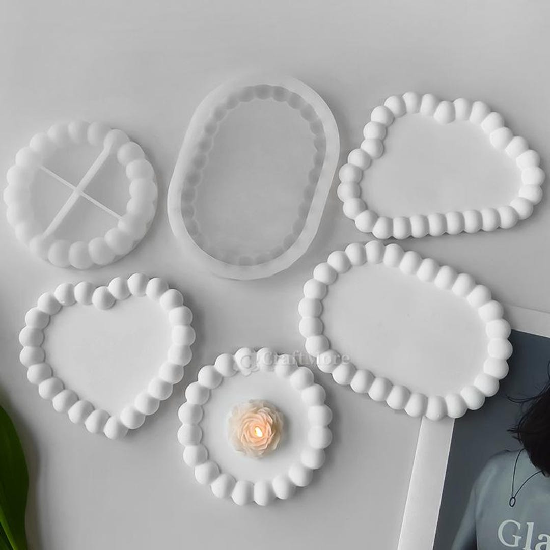 6 Styles Bubble Coast Silicone Mold-bubble Edge Resin Tray Mold-plaster ...