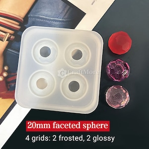 Faceted Sphere Resin Molds-silicone Sphere Mold-round Ball Silicone ...