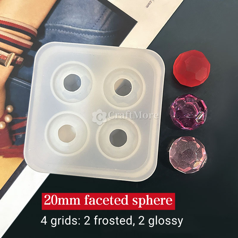 Faceted Sphere Resin Molds-silicone Sphere Mold-round Ball Silicone ...