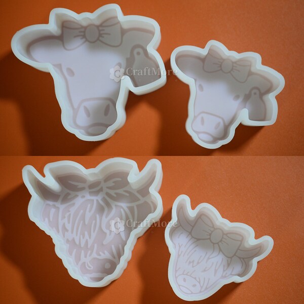 Plaster Highland Cow Mold - Etsy
