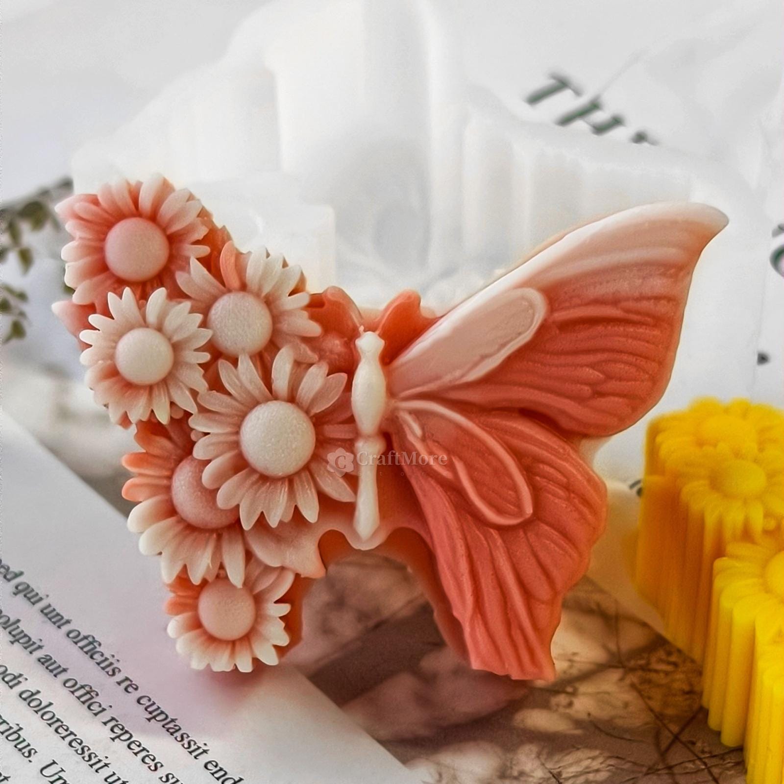 Flower Butterfly Silicone Mold-daisy Butterfly Candle Mold-scented ...
