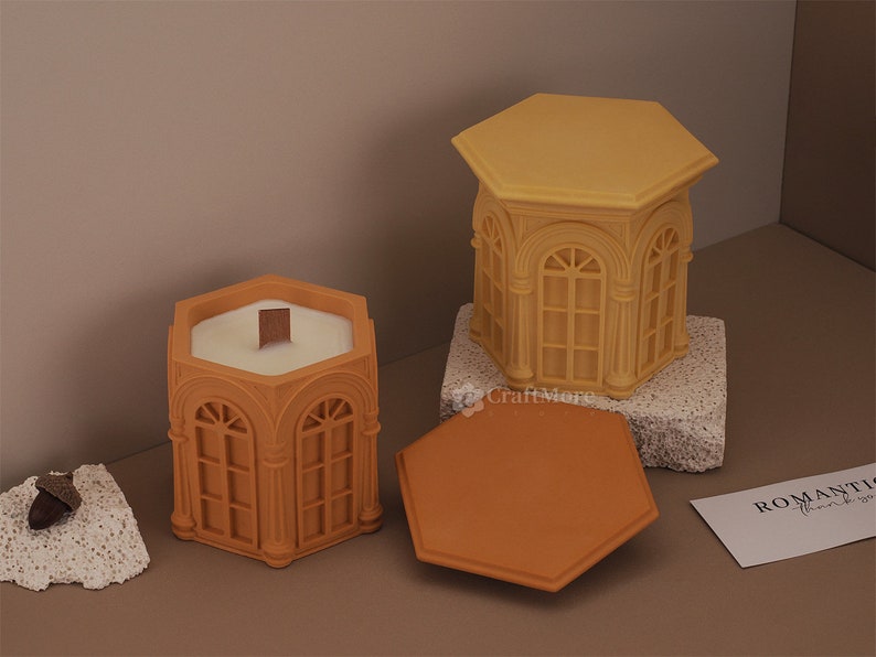 European Candle Jar Silicone Mold-gypsum/concrete Candle Vessel Mold ...