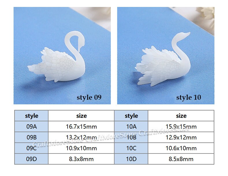 Mini 3D Swan Model-simulation Swan Filler for Resin Epoxy | Etsy