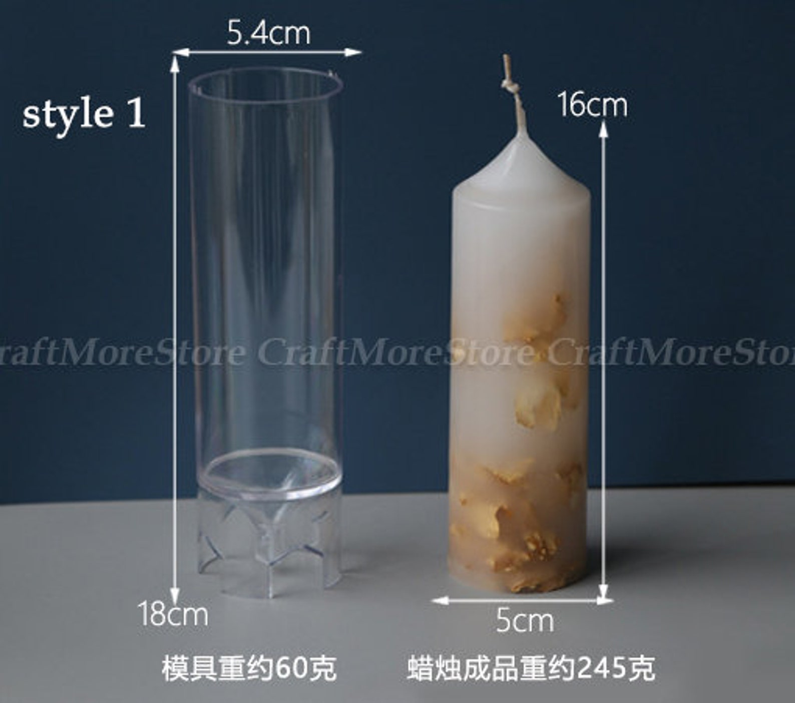 3 Styles Pointed Cylinder Candle Mold-acrylic Candle - Etsy