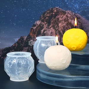 Silicone Planet Mold-earth/moon Candle Mold-epoxy Resin Planet Earth ...