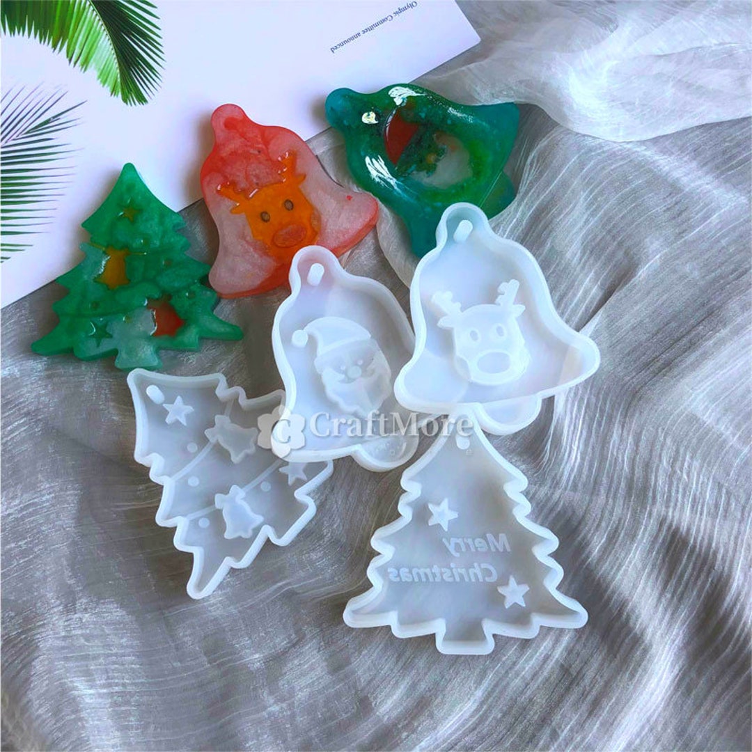 Christmas Bell Pendant Mold-christmas Pendant Silicone Mold-christmas ...