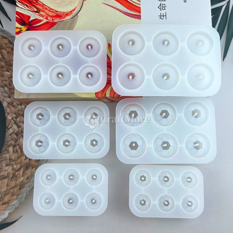 Faceted Beads Resin Molds-silicone Sphere Mold-round Ball Silicone Mold ...