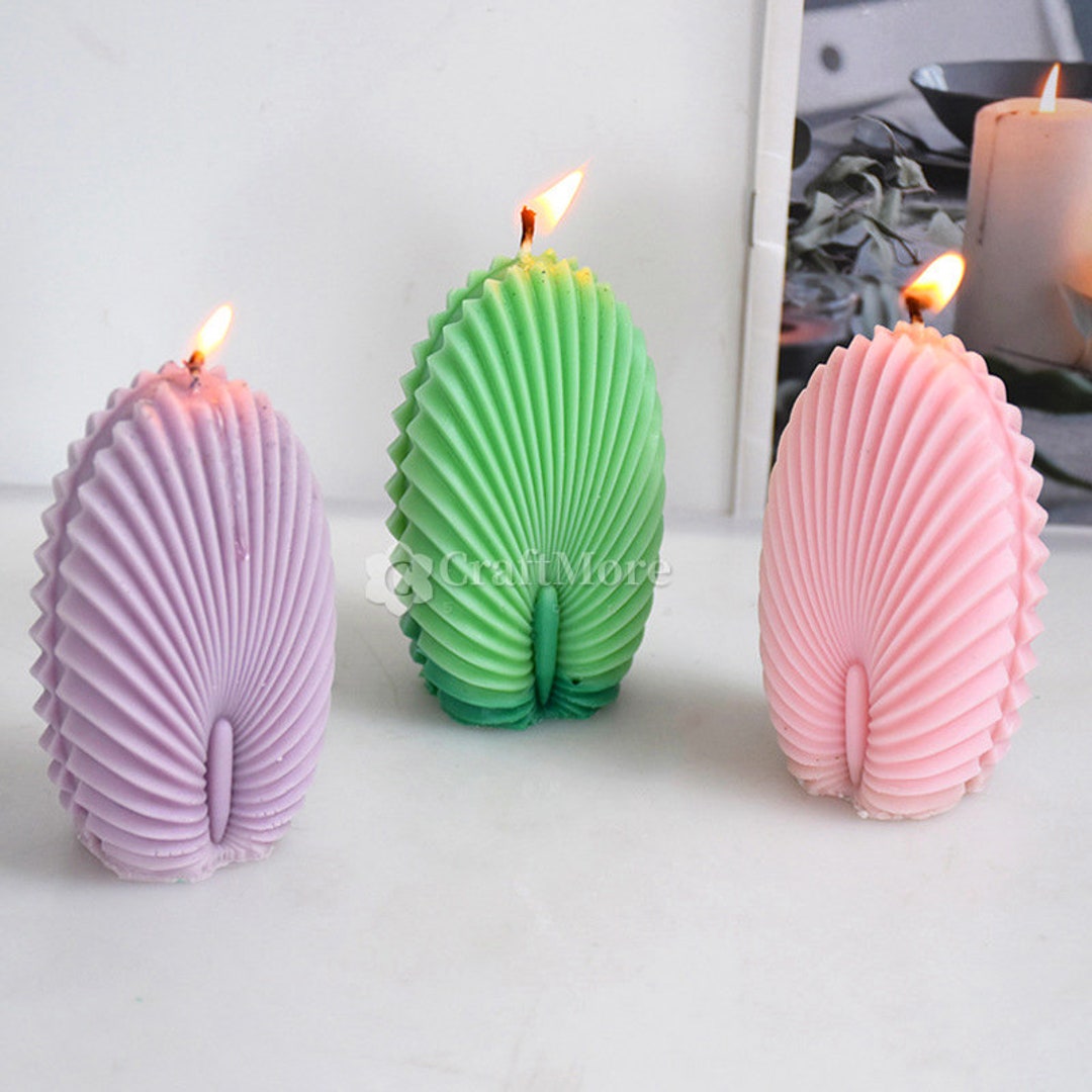 Abstract Egg Candle Mold-striped Egg Silicone Candle Mold-pillar Candle ...