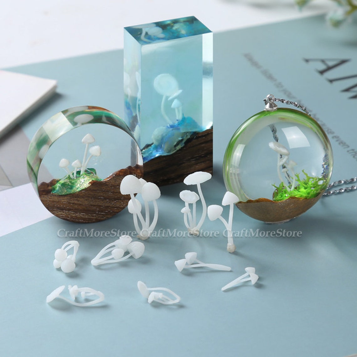 Mini 3D Mushroom Model-simulation Mushroom Filler for Resin | Etsy