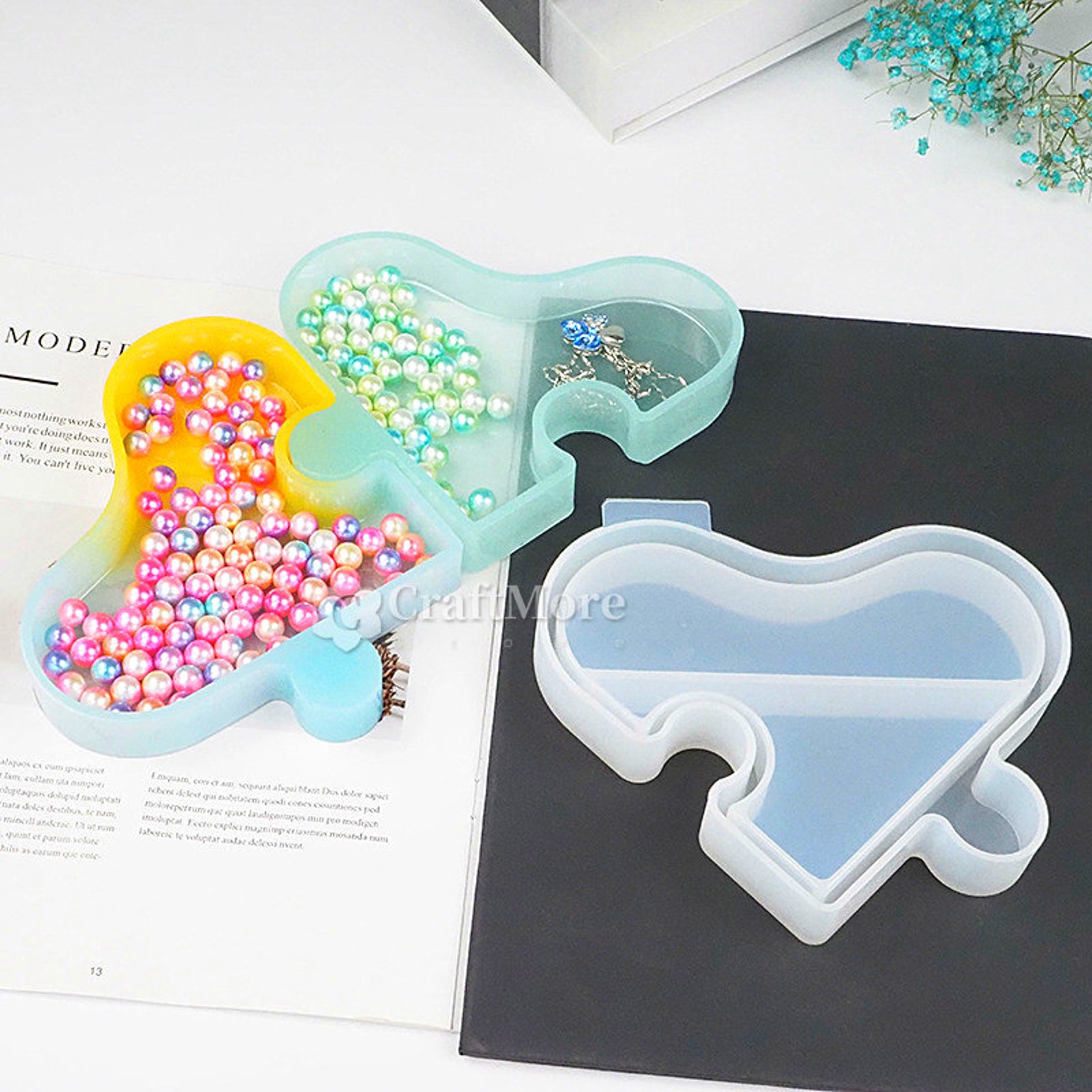 Heart Shaped Silicone Tray Mold-love Heart Storage Box Resin - Etsy