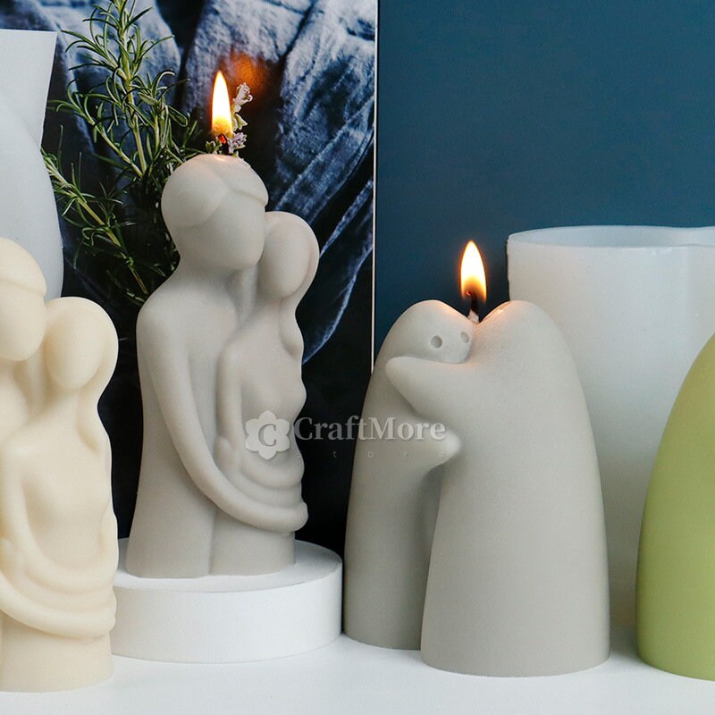 Hugging Couple Silicone Candle Mold-hugging Ghost Silicone Mold-scented ...