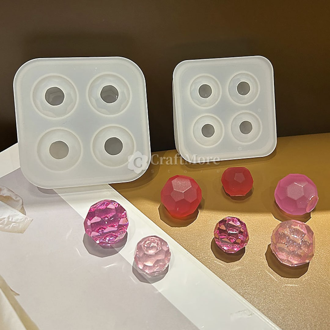 Faceted Sphere Resin Molds-silicone Sphere Mold-round Ball Silicone ...