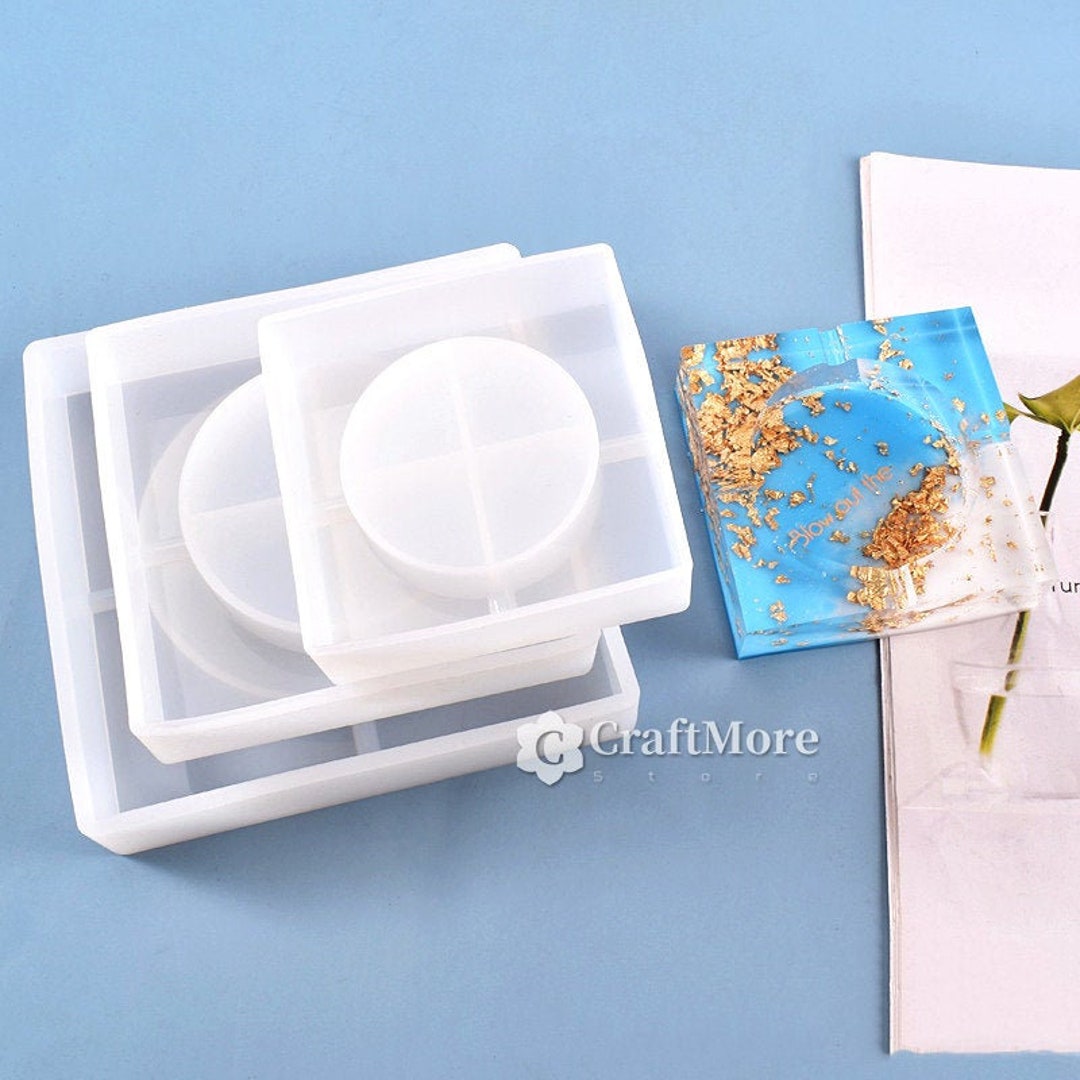 Large Square Ashtray Mold-silicone Ashtray Mold-square Ashtray Resin ...