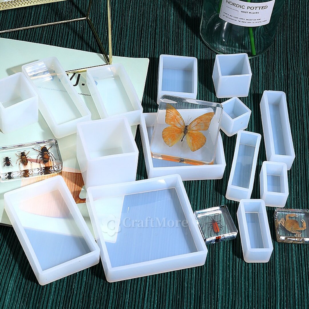 Rectangle Resin Mold,epoxy Silicone Square Mold,shiny Square Specimen ...