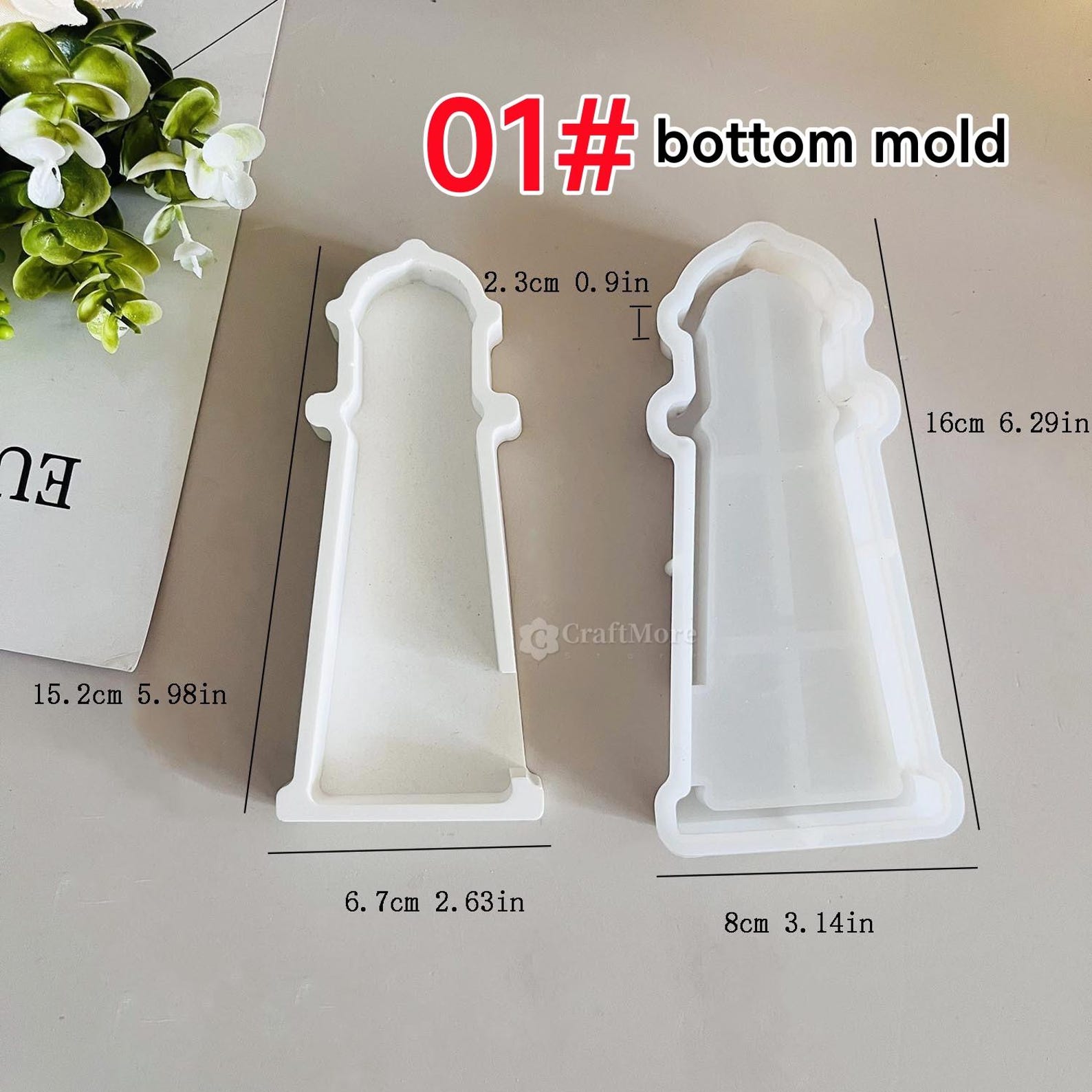 Hollow Lighthouse Silicone Mold-led Light Box Concrete Mold-light House ...