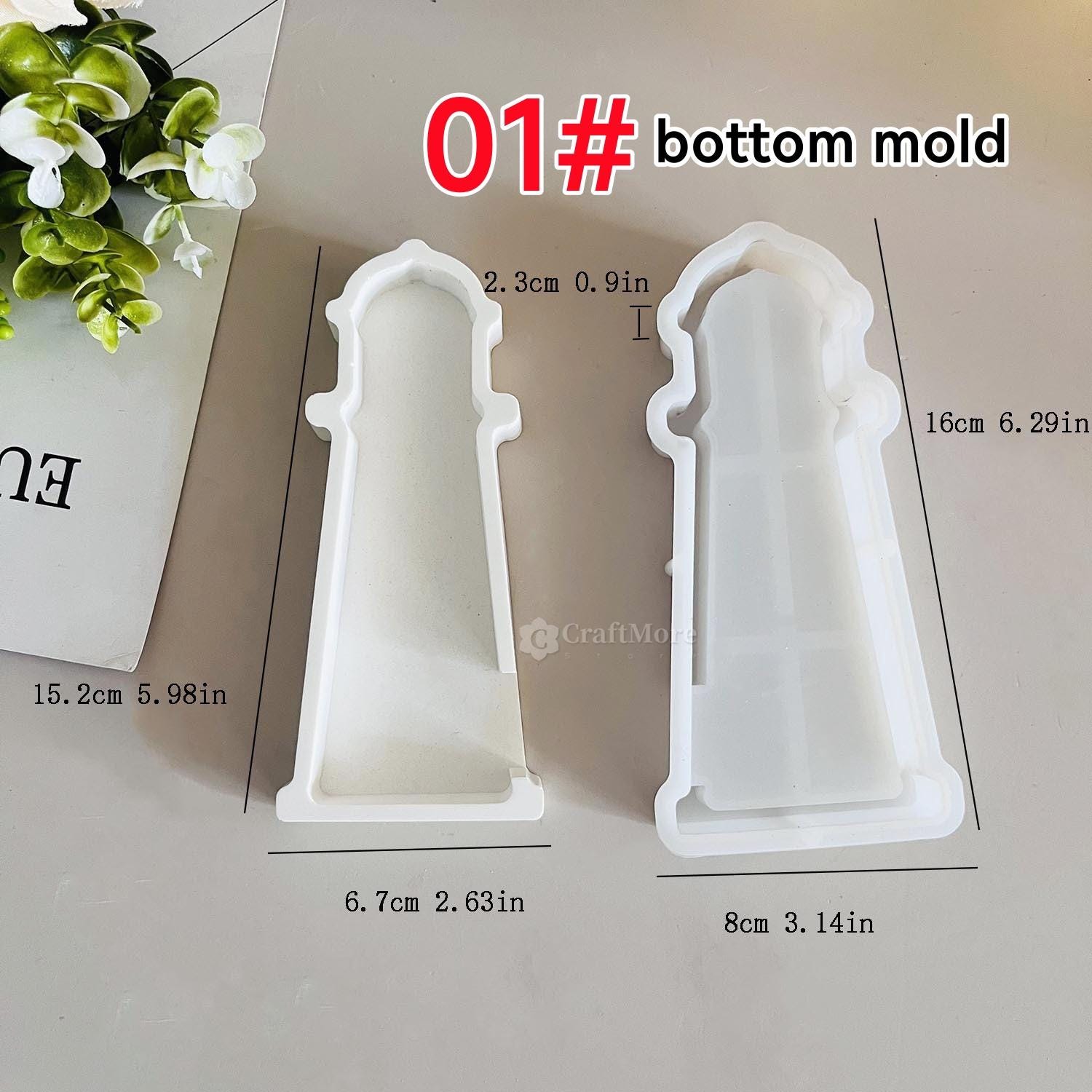 Hollow Lighthouse Silicone Mold-led Light Box Concrete Mold-light House ...