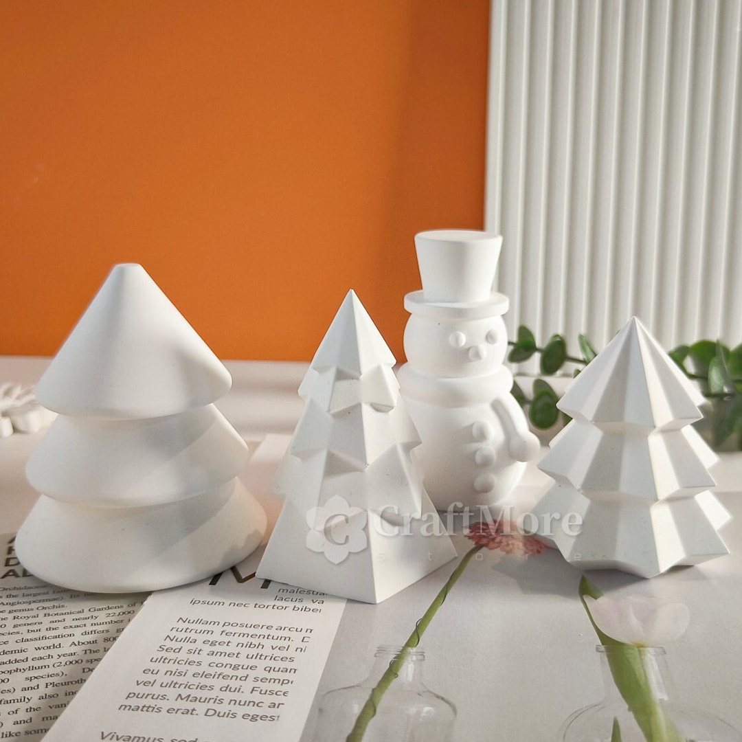 Silicone Christmas Tree Mold-christmas Decoration/snowman Plaster Mold ...