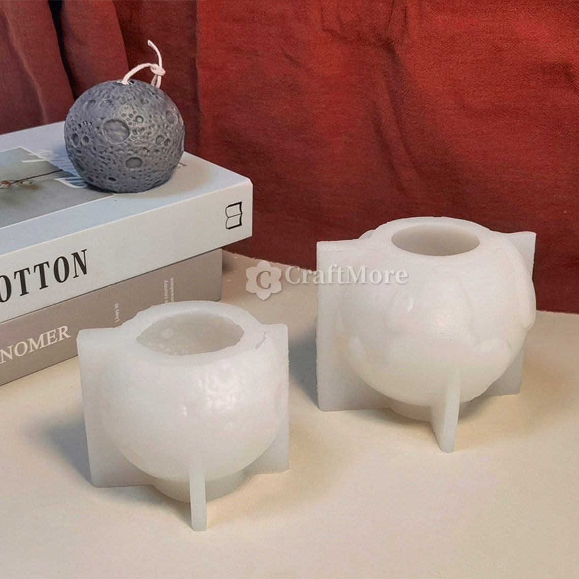 Planet Sphere Candle Mold-earth/moon Candle Silicone - Etsy