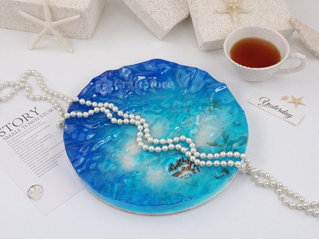 Large Water Ripple Tray Silicone Mold-round Ocean Wave Tray Mold-wave ...