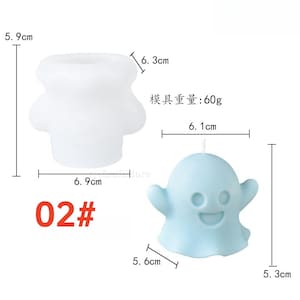 Halloween Ghost Silicone Mold-cute Ghost Candle Mold-scented Candle ...