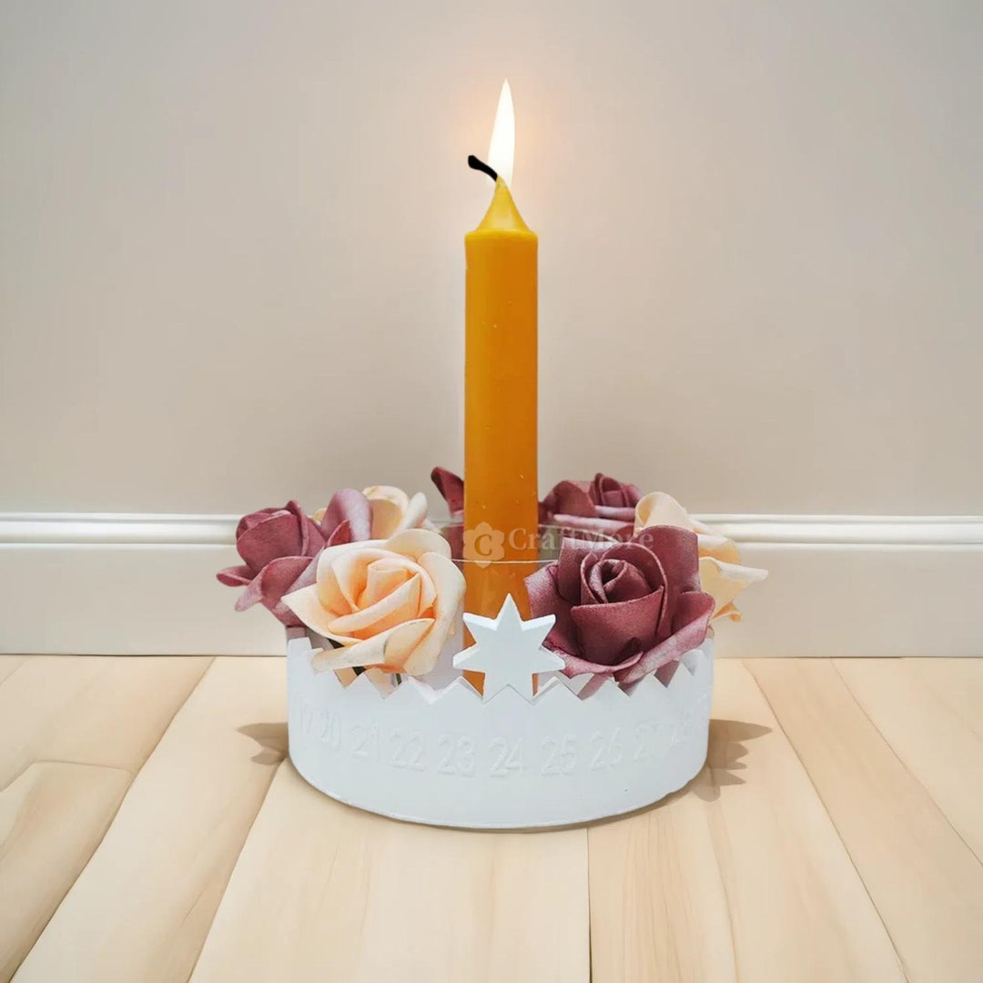 Calendar Silicone Mold-round Calendar Candle Tray Concrete Mold ...