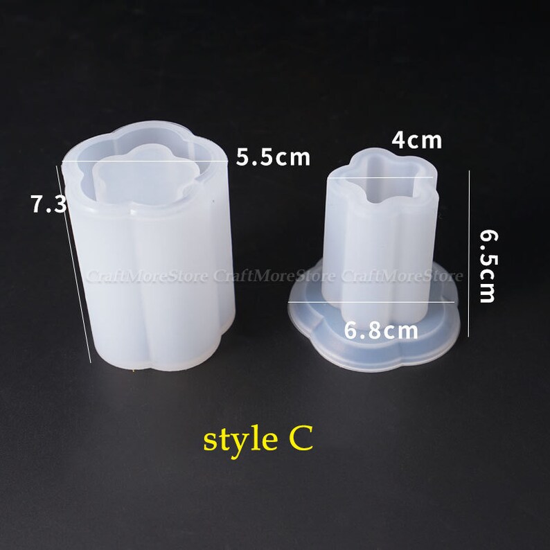 6 Styles Mini Pen Holder Silicone Mold-round Toothpick Box - Etsy