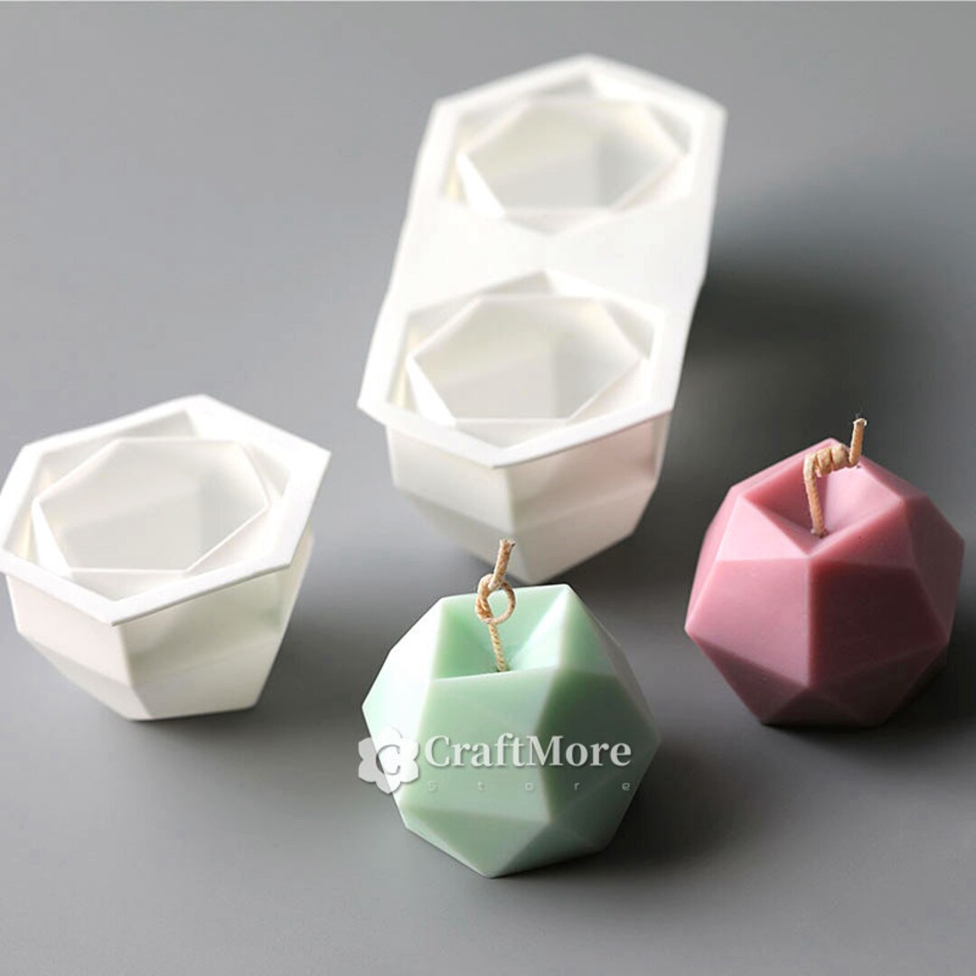 Rhombus Sphere Candle Mold-geometric Surface Silicone Candle Mold ...